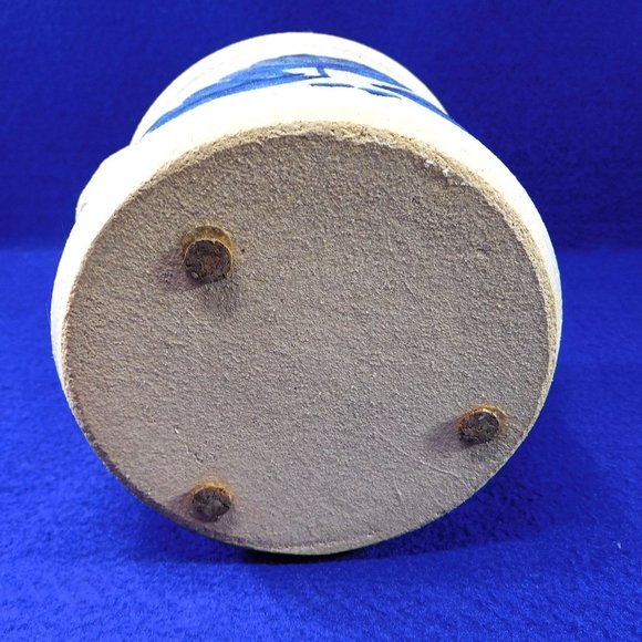 Mahon | Accents | Mahon Pottery Stoneware Crock Blue Flowers Leaves ...